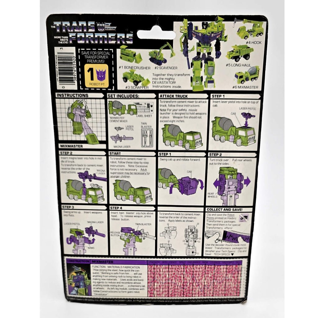 G1 Constructicon Mixmaster MOSC - Buy Transformers